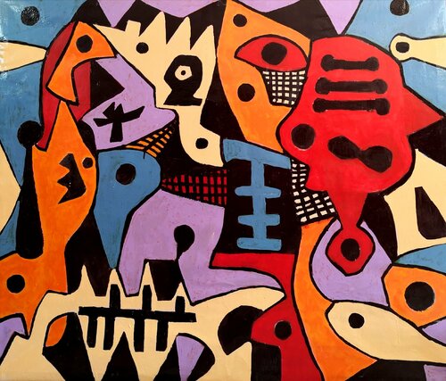 The Big Parade by Juan Varela (2019) : Painting Lacquer on Canvas ...