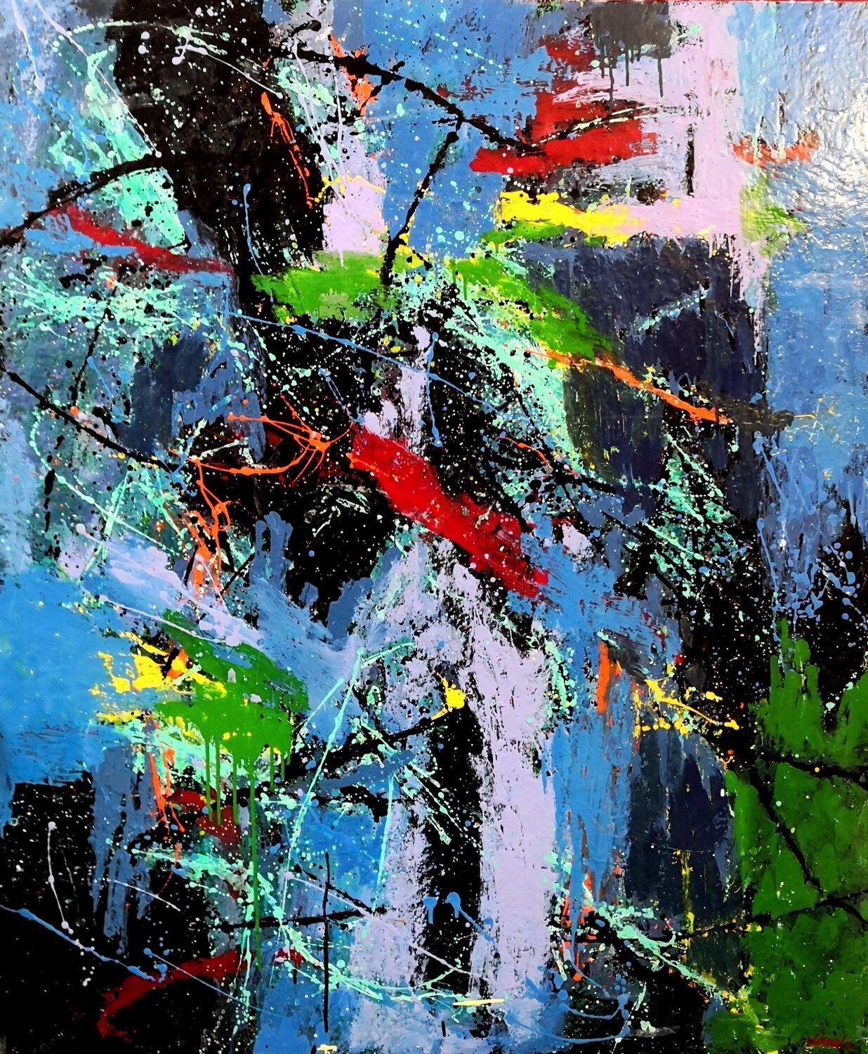 Walking on the sea by Juan Varela (2022) : Painting Lacquer on ...