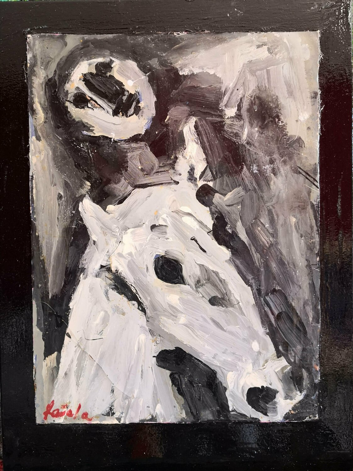 The horseman by Juan Varela (2005) : Painting Lacquer on Canvas - Singulart