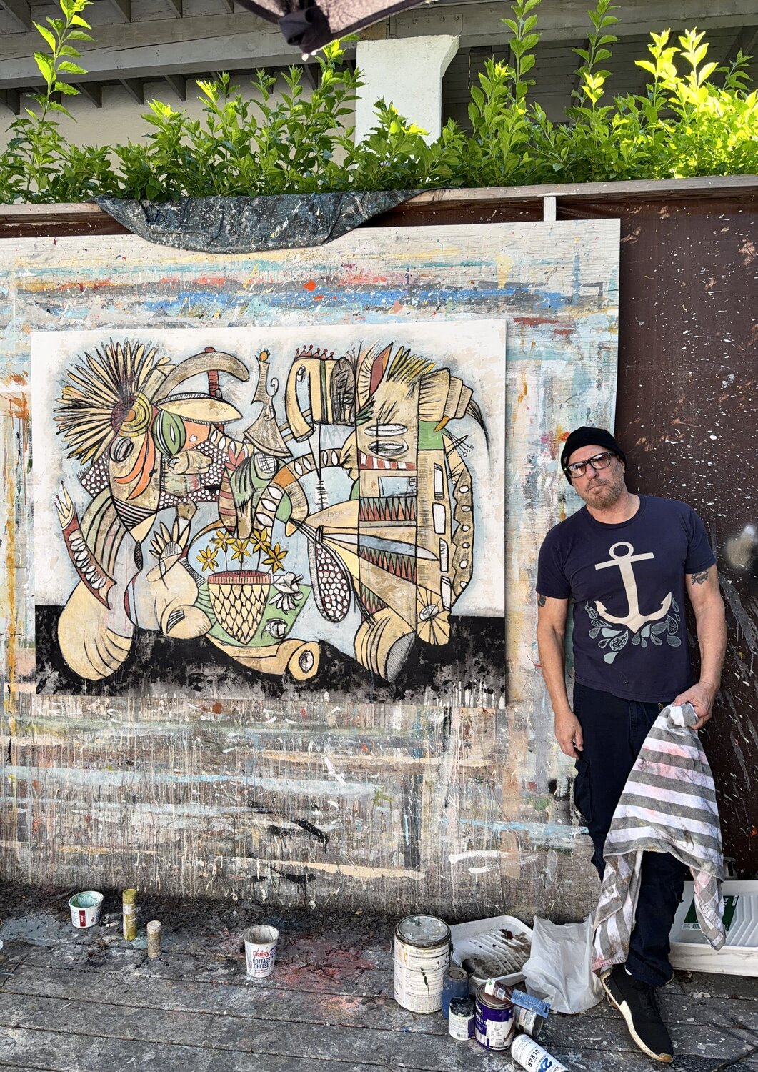 Fractured King by Bruce Rubenstein (2026) : Painting Acrylic, Charcoal ...