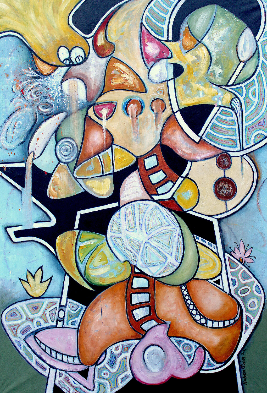 Dragon's Breath by Bruce Rubenstein (2022) : Painting Acrylic, Oil on ...