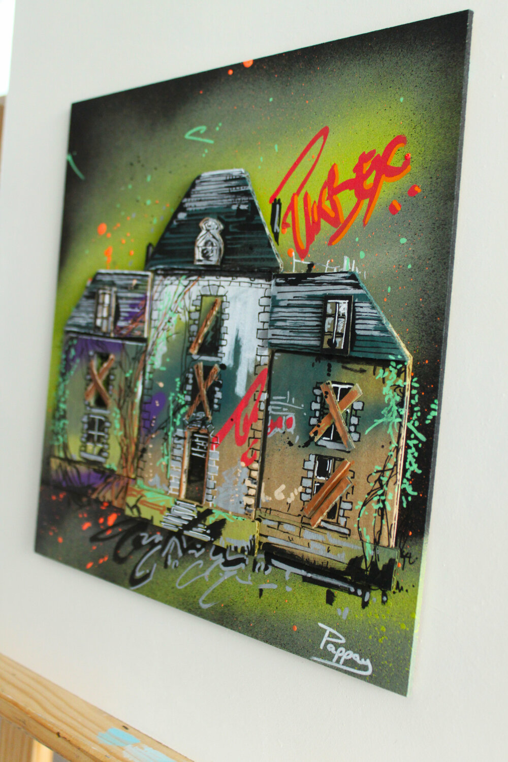 Le manoir by Pappay (2020) : Painting Graffiti, Felt on Wood - SINGULART