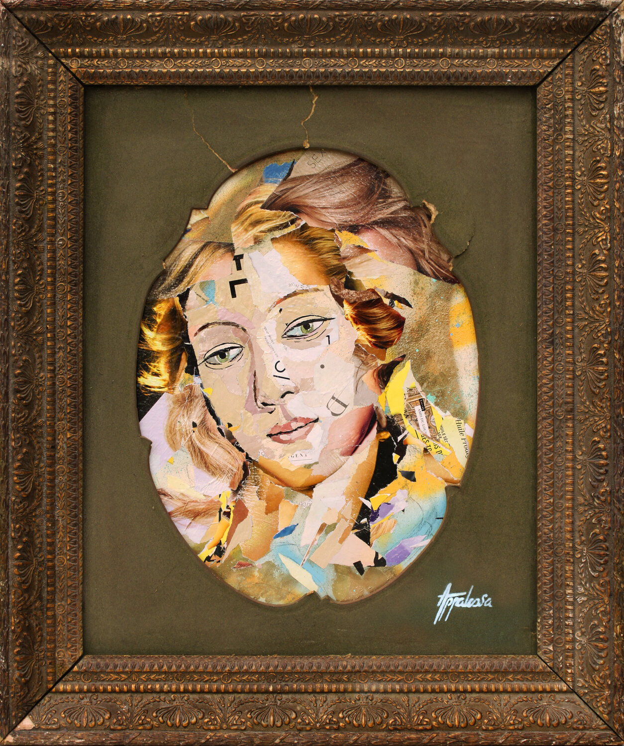 Vénus von Pappay (2017): Malerei Acryl, Collage auf Karton - Singulart