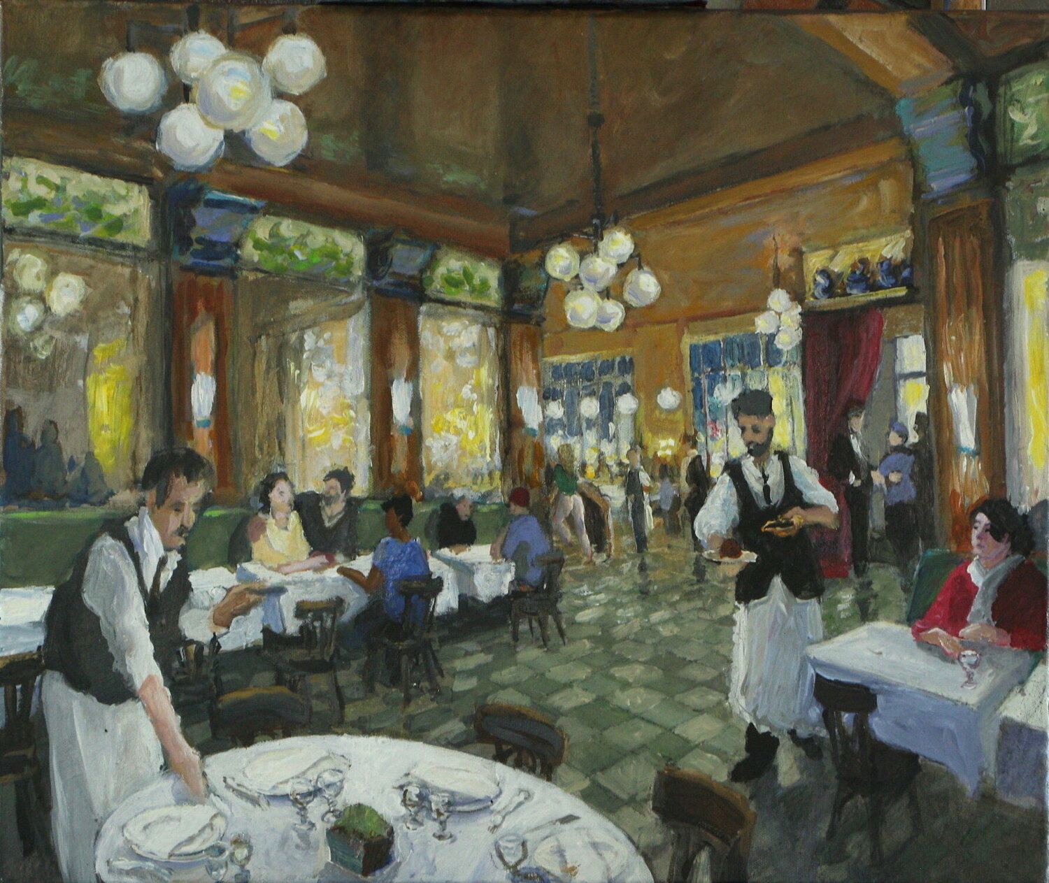 La grande brasserie by Bertrand Girard (2021) : Painting Acrylic on ...