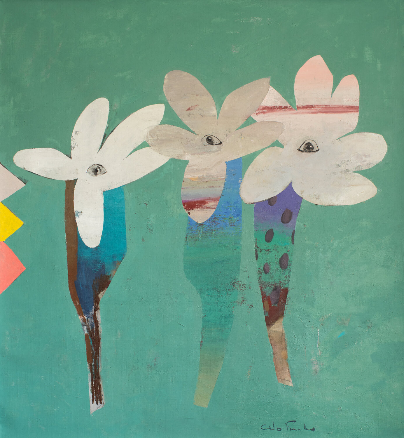 The Three Flowers II by Glib Franko (2024) : Painting Oil on Canvas ...