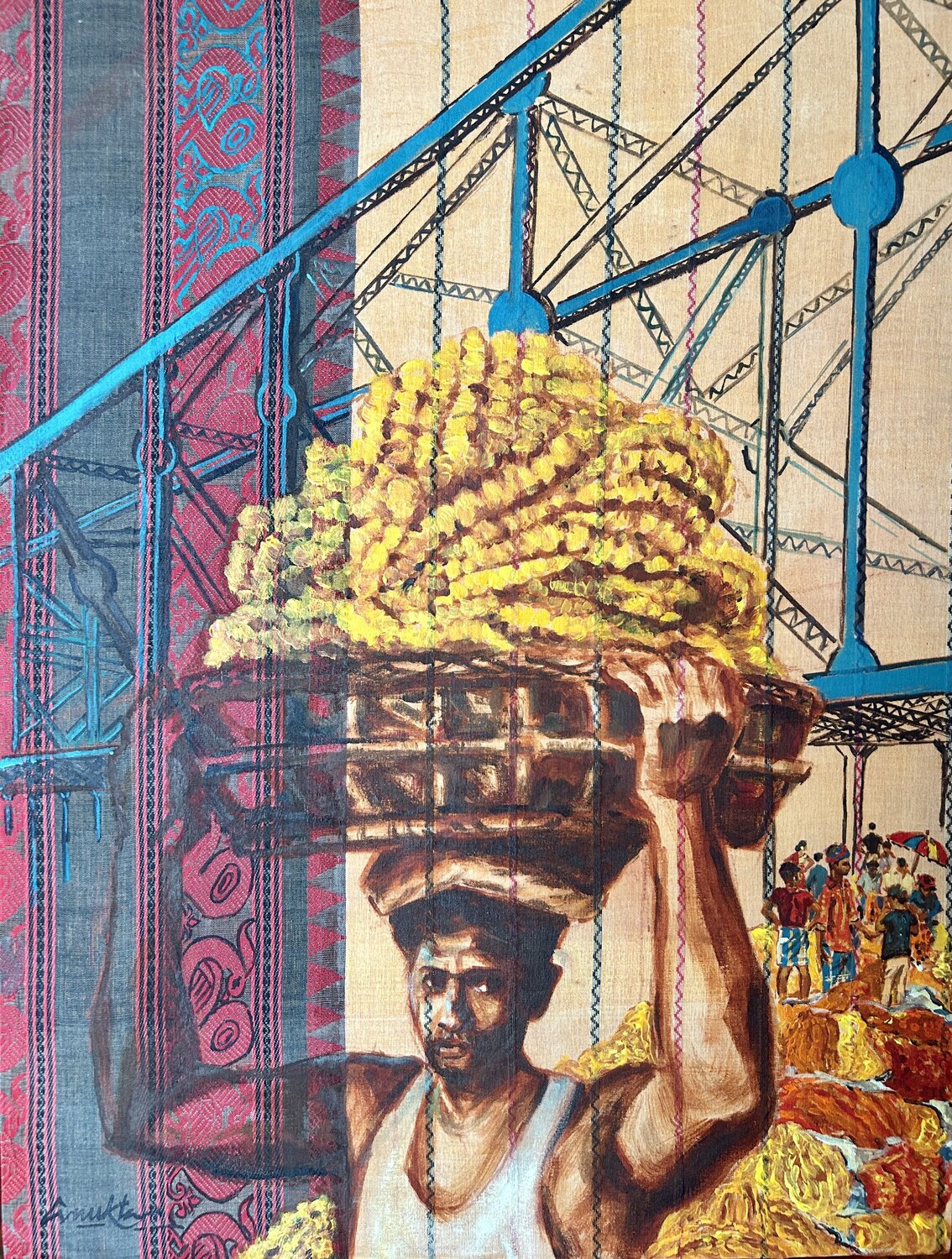 TANT AND HOWRAH BRIDGE PHOOL BAZAAR by Anukta Mukherjee Ghosh (2024 ...