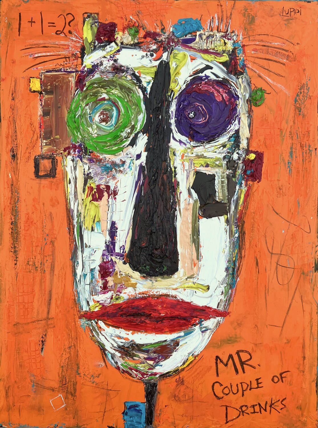 Mr. Couple of Drinks II de Matthias Lupri (2024) : Peinture Huile, Cire sur Toile - Singulart