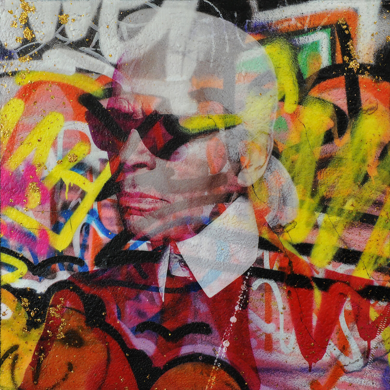 Karl Lagerfeld by Karin Vermeer (2022) : Painting Acrylic on Linen ...