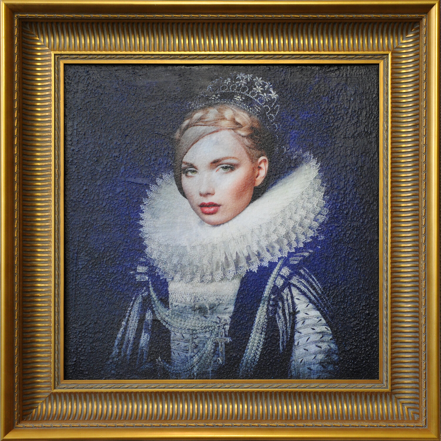 Prinses Yolande (Van Ravesteyn) (mixed media, Including frame 55x55cm ...