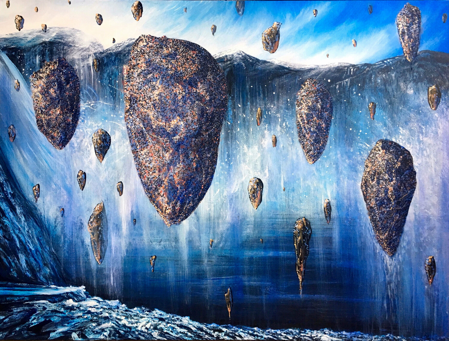 Rock Levitation by Matteo Neivert (2019) : Painting Acrylic on Canvas ...