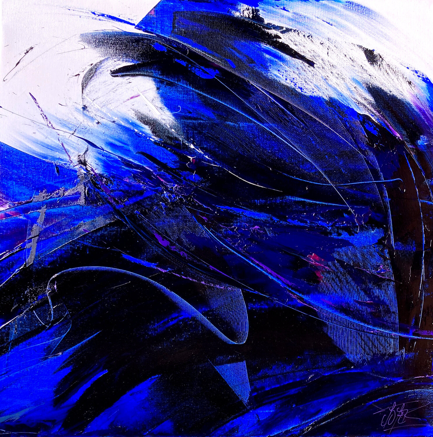 Référence C 19 - Huile sur toile 97x97cm Jean Soyer