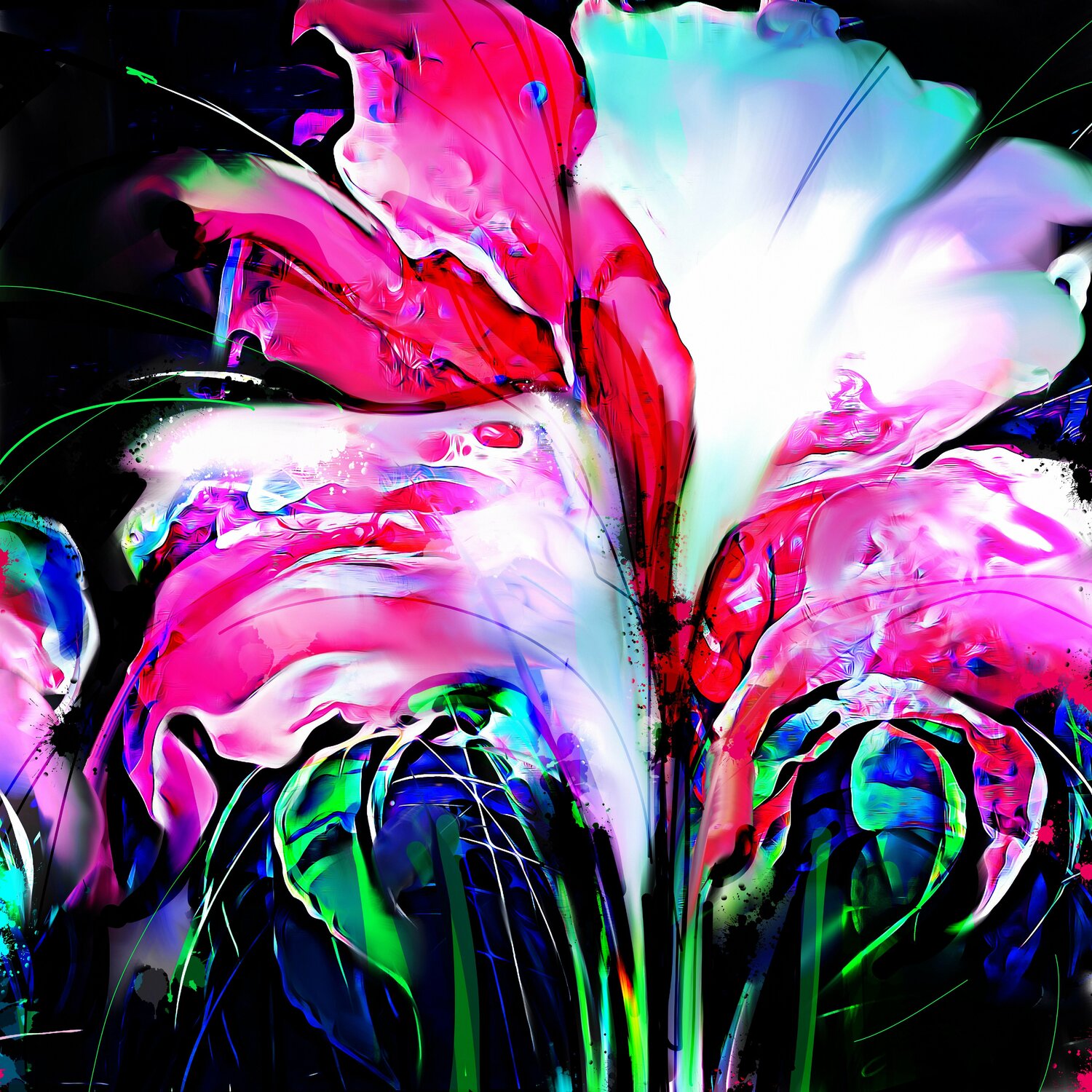 Flower 25 by Ira Tsantekidou (2022) : Print Giclée print on Canvas ...