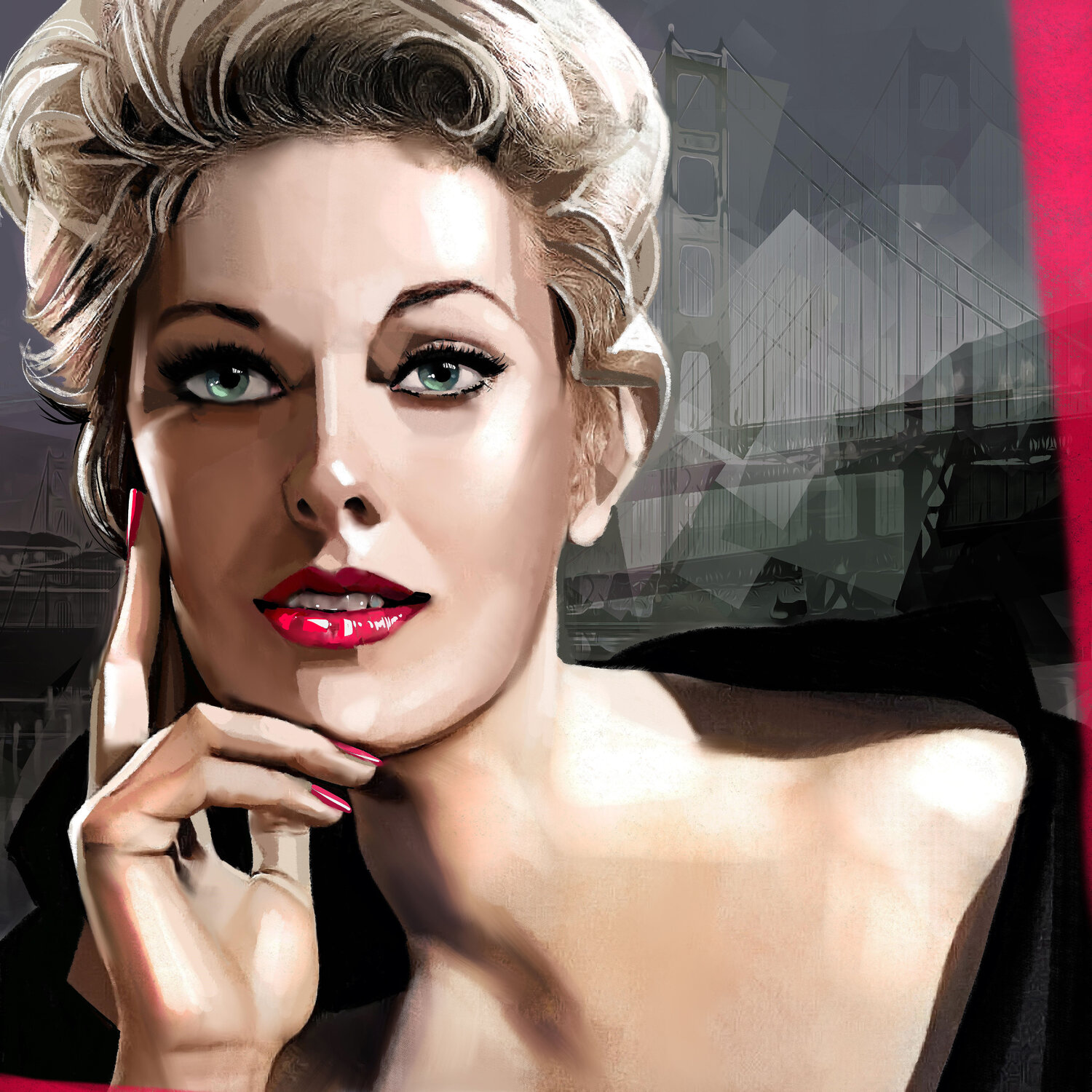 Kim Novak 1 by Ira Tsantekidou (2022) : Digital Digital on Canvas ...
