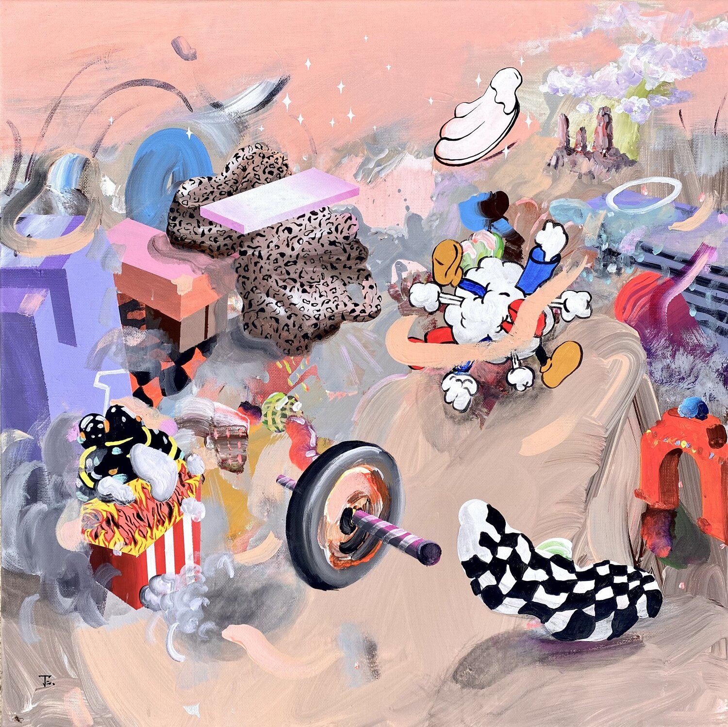 Playing War 2 by Edith Torony (2022) : Painting Acrylic on Canvas ...