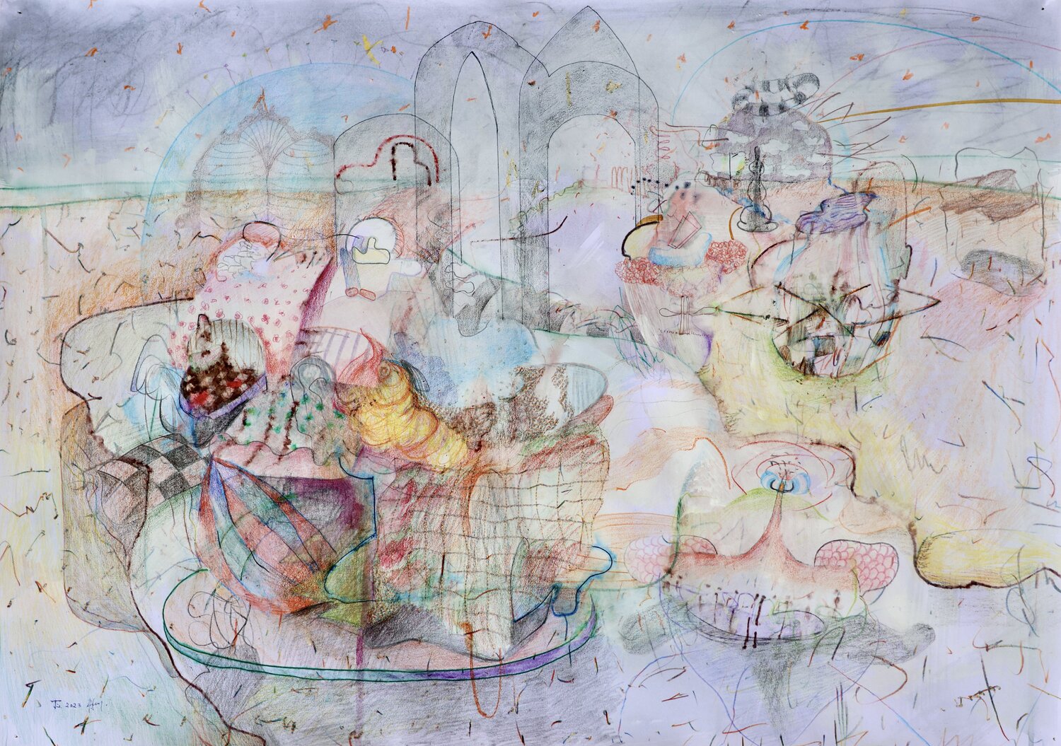 The Ordinary And The Divine XII by Edith Torony (2023) : Drawing Pencil ...