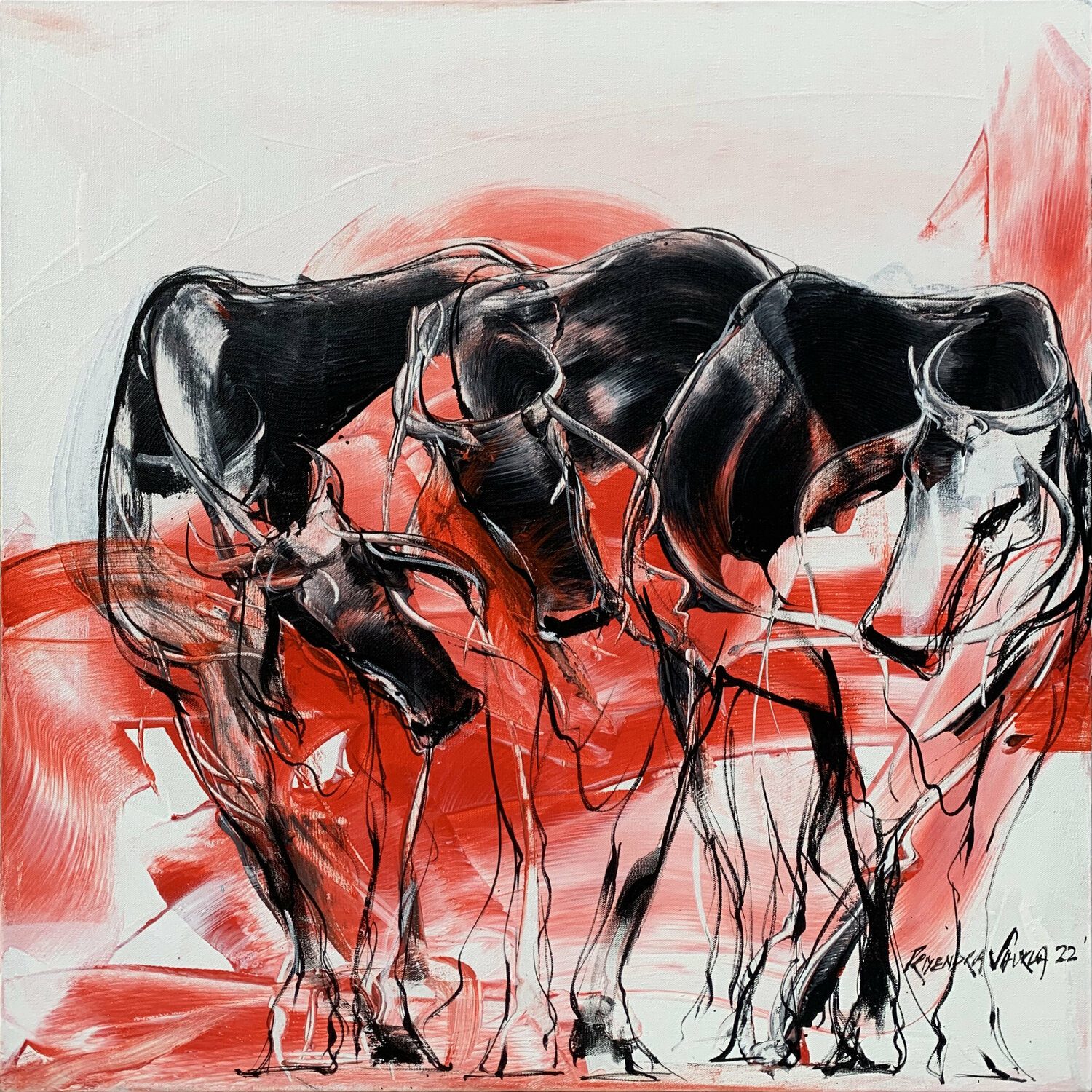 Herd by Priyendra Shukla (2022) : Painting Acrylic on Canvas - SINGULART Herd by Priyendra Shukla (2022) : Painting Acrylic on Canvas - SINGULART