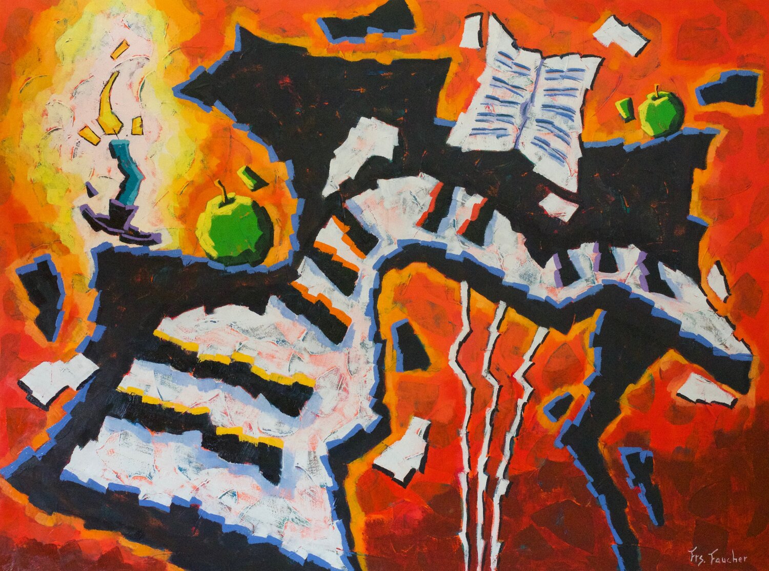 Contorsion musicale by François Faucher (2022) : Painting Oil on Canvas ...