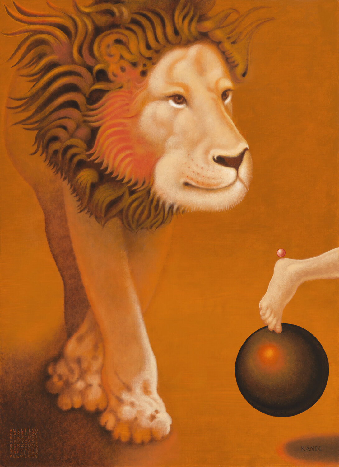 Le Lion et le Chasseur by Lukas Kandl (2022) : Painting Oil on Canvas ...