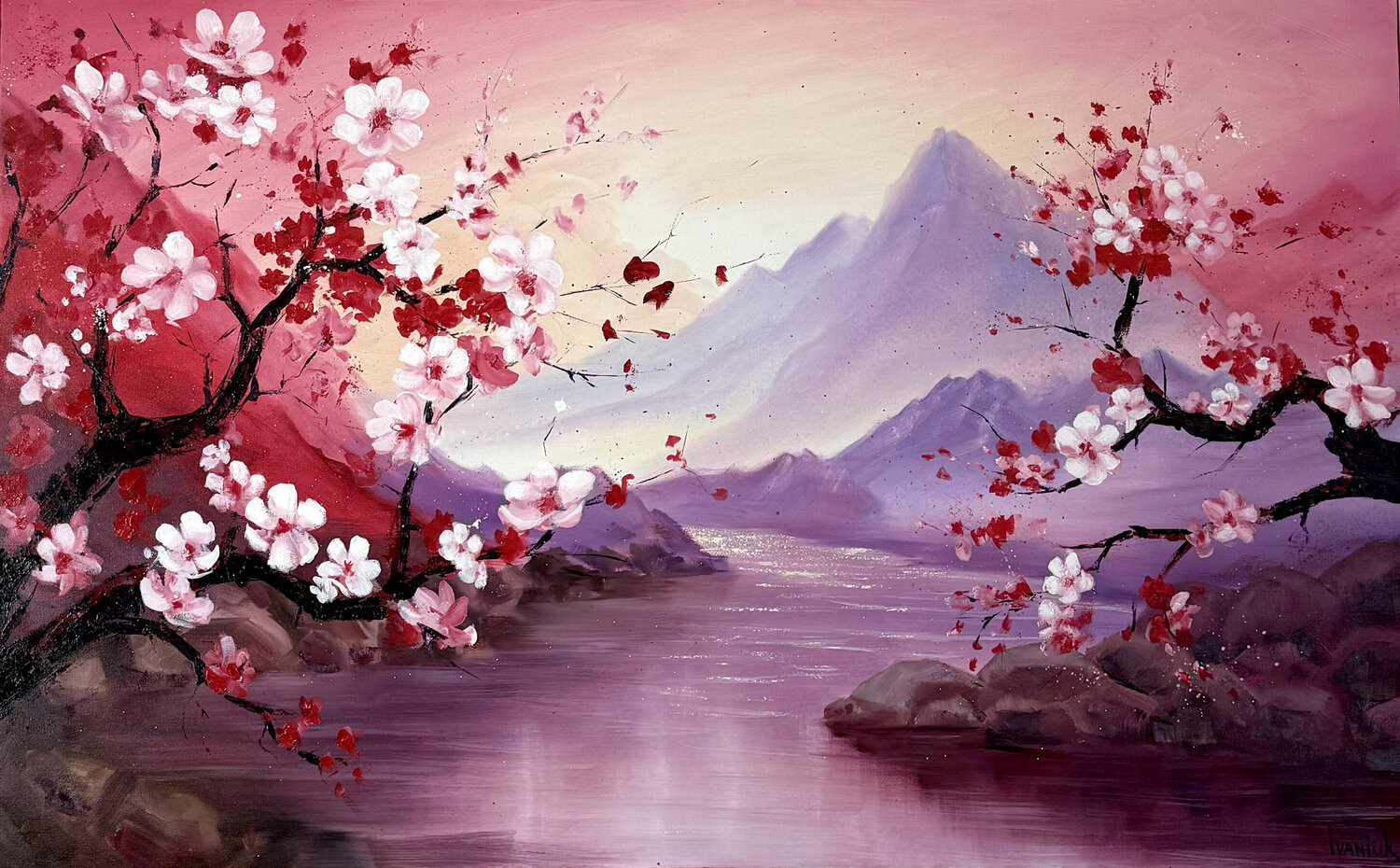 Sakura de Elena Ivaniuk (2025): Pintura Óleo en Lienzo - Singulart