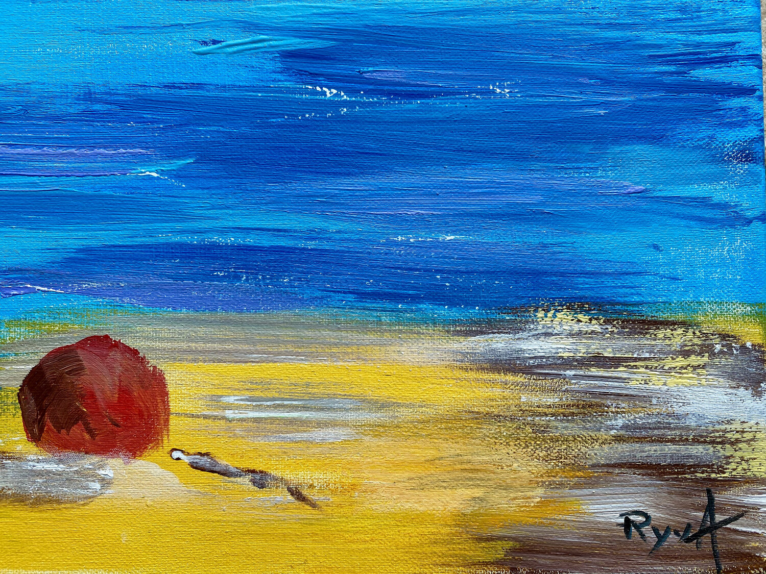 THE RED AND WHITE SAILBOAT de Mr Mindwash (2021): Pintura Acrílico en ...