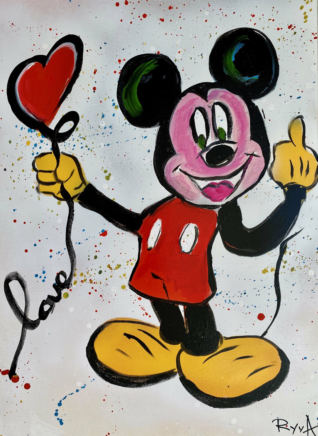Mickey Amoureux !!! de Richard Sossler "ROSCO" (2020): Pintura Acrílico ...