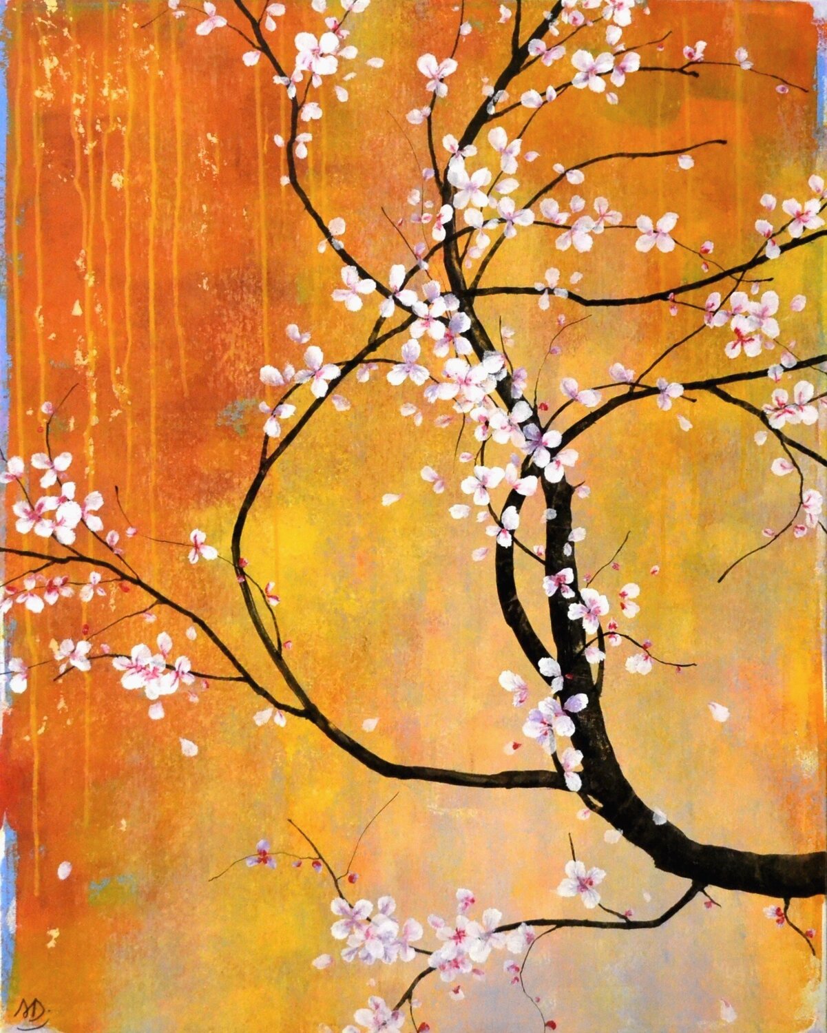 "Sunset Gold" by Sophie Duplain (2023) : Painting Acrylic, India Ink on ...