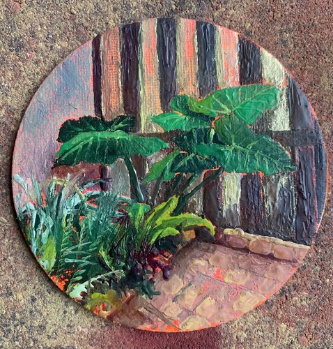 The yard is smaller now by Hazel Griffiths (2022) : Painting Wax on ...