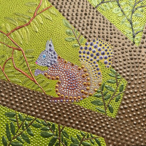Spirited Squirrel by Amy Diener (2024) : Painting Acrylic on Canvas ...