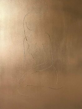Gold Queen by Amy Diener (2022) : Painting Acrylic, Spray Paint on ...