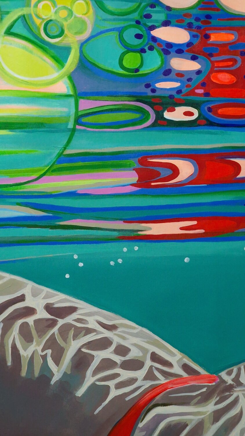 Underwater / 90 x 90 x 5 cm by Alexandra Djokic (2023) : Painting ...