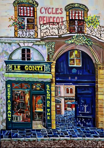 The blue gate / 100 x 70 cm by Alexandra Djokic (2023) : Painting ...