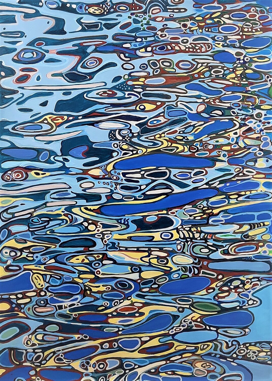 Water Reflection No 2 / 100 x 70 cm by Alexandra Djokic (2022) : Painting Acrylic on Paper ...