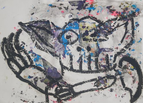 Kleiner Gremlin ganz groß by Kaweh Agah (2025) : Painting Acrylic ...