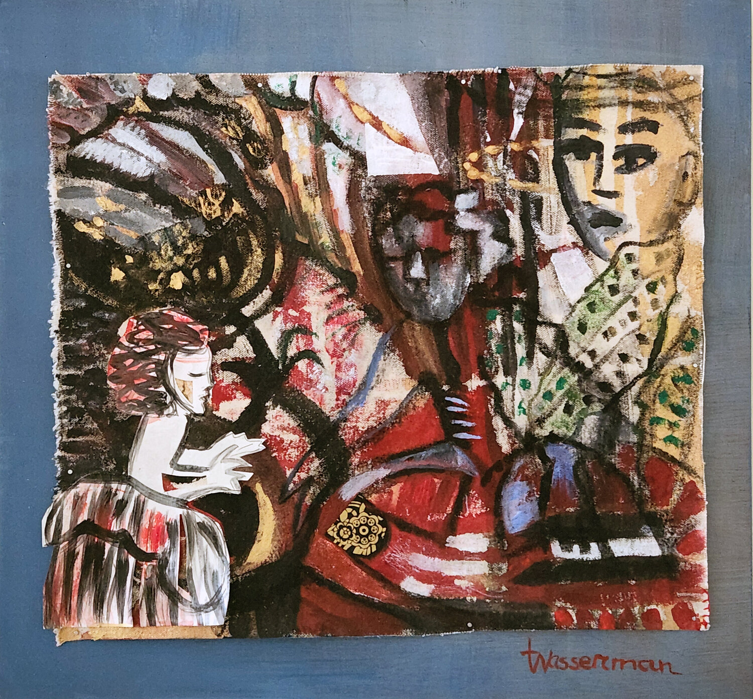 Las Meninas in Red by Tamara Wasserman (2024) : Painting Acrylic, Charcoal on Canvas - Singulart