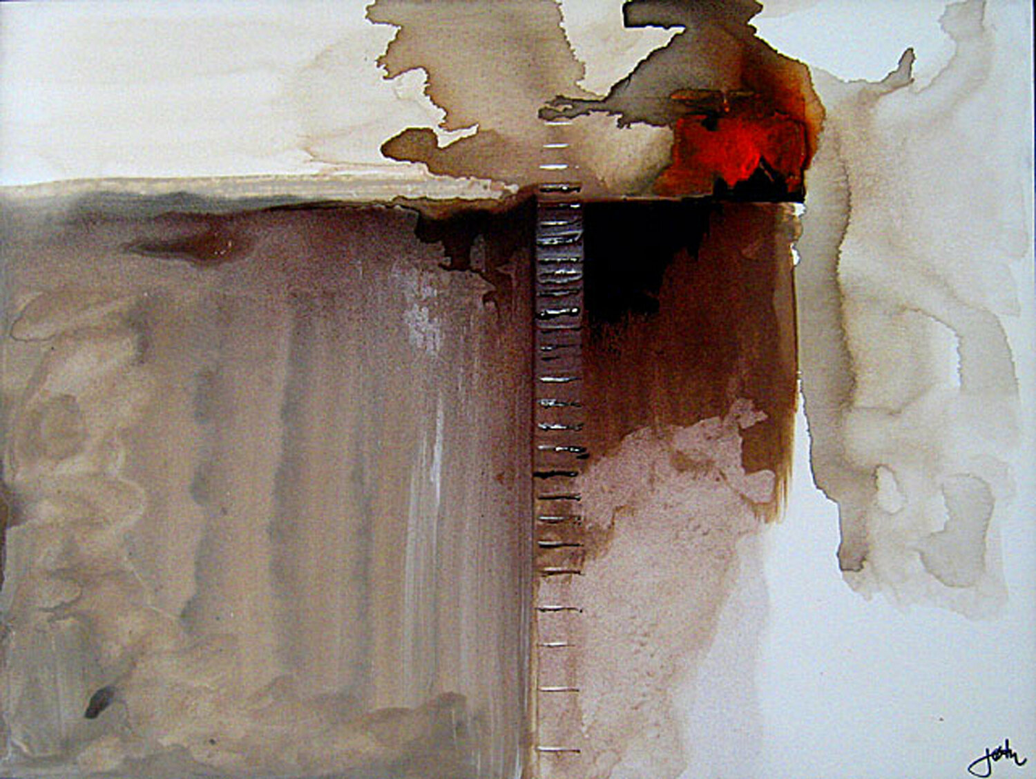 Burnt Sienna Abstract Art Paintings