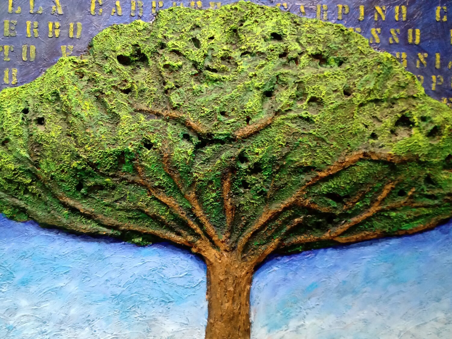 Grande albero by Antonio Presti (2018) : Painting Oil, Resin on Canvas ...