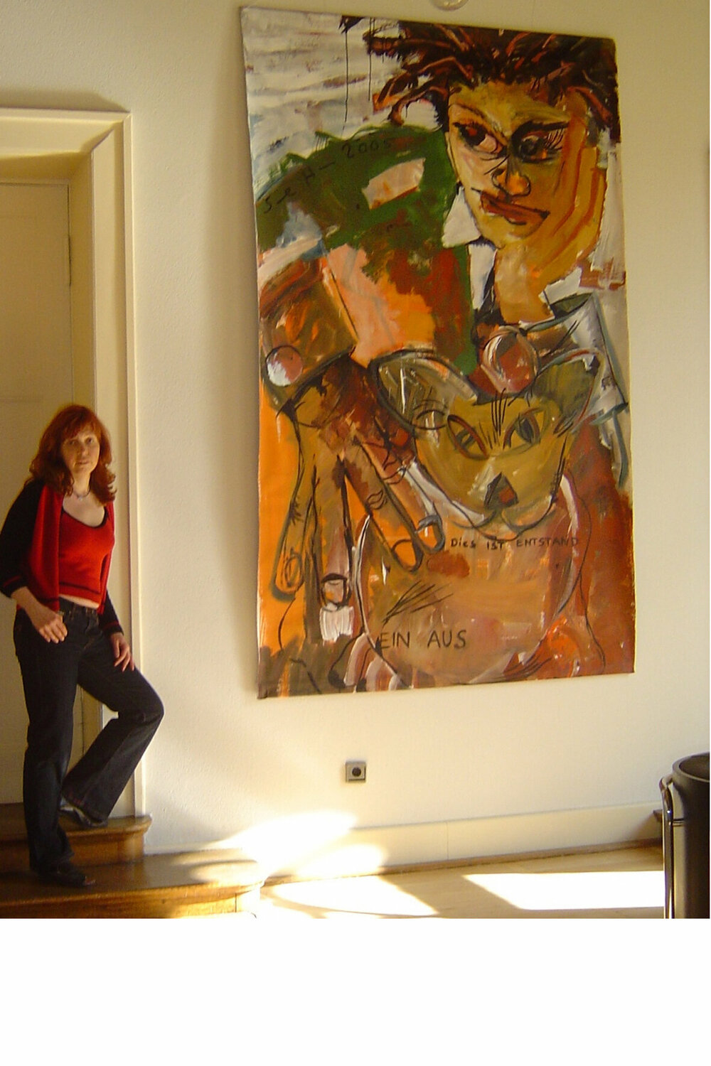 Hommage an Basquiat von Susanne Haun (2005): Malerei Acryl, Tusche auf Leinwand - SINGULART