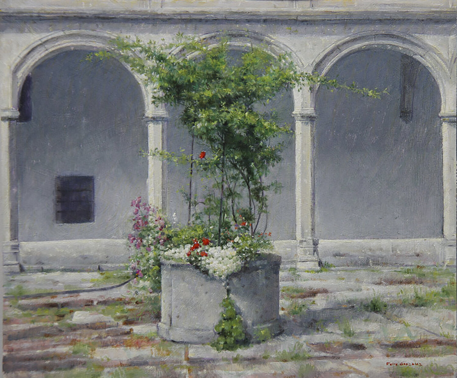 Pozo del claustro de San los Reyes (Ávila) von Felix Gonzalez (1986 ...