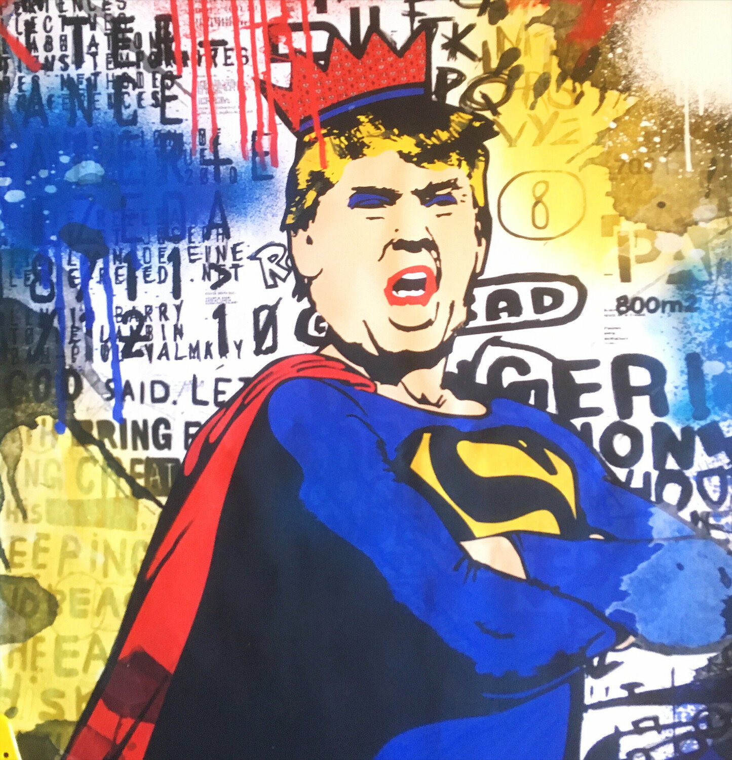 Super Trump by Misako Street Art (2021) : Painting Acrylic, Graffiti on ...