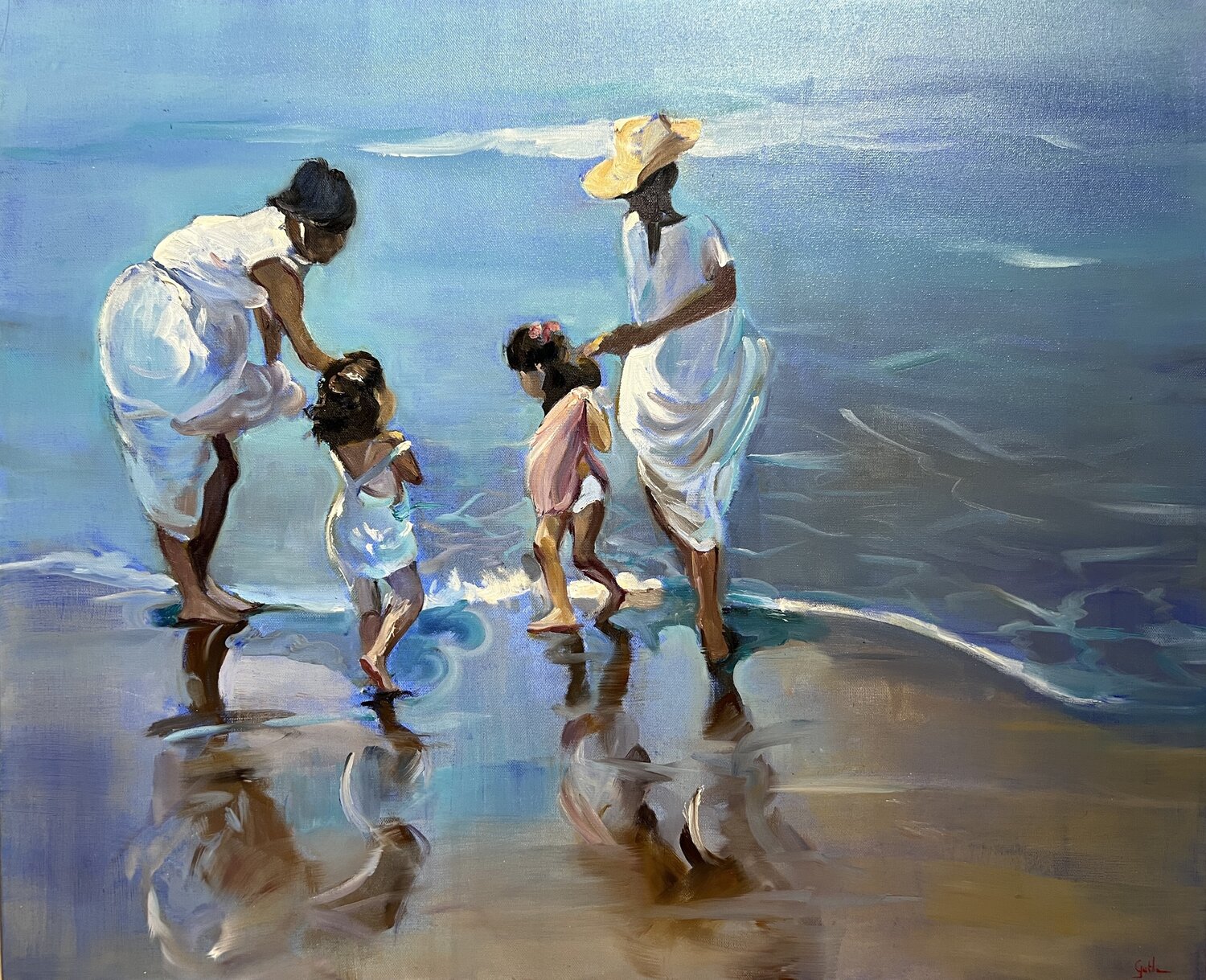 Joyeuse après-midi by Cécile Guth (2025) : Painting Acrylic, Oil on ...