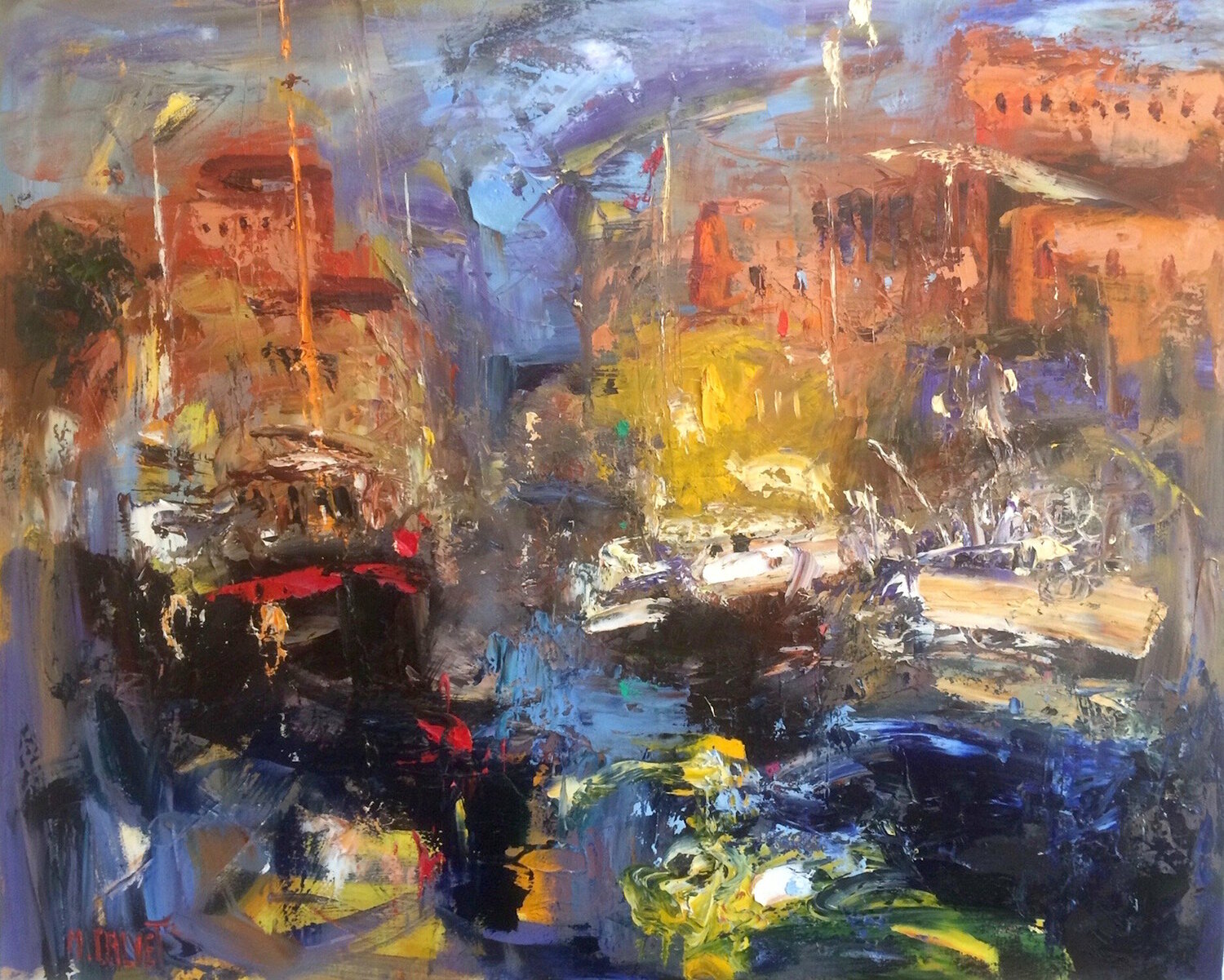 Le Vieux Port Marseille by Michel Calvet (2017) : Painting Oil on Linen ...