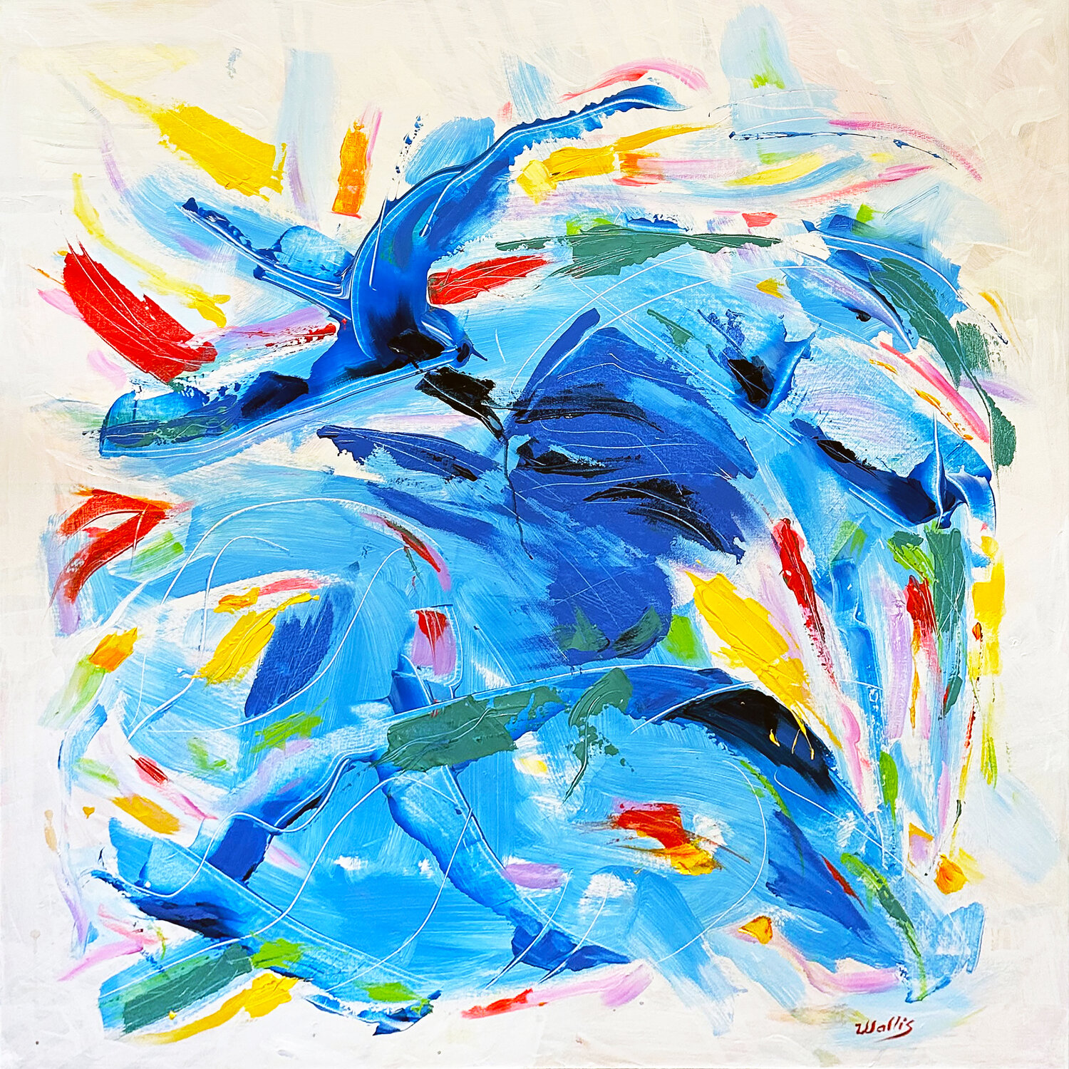 JOY-Moments Of Exuberance de Charles Wallis (2023) : Peinture Acrylique ...