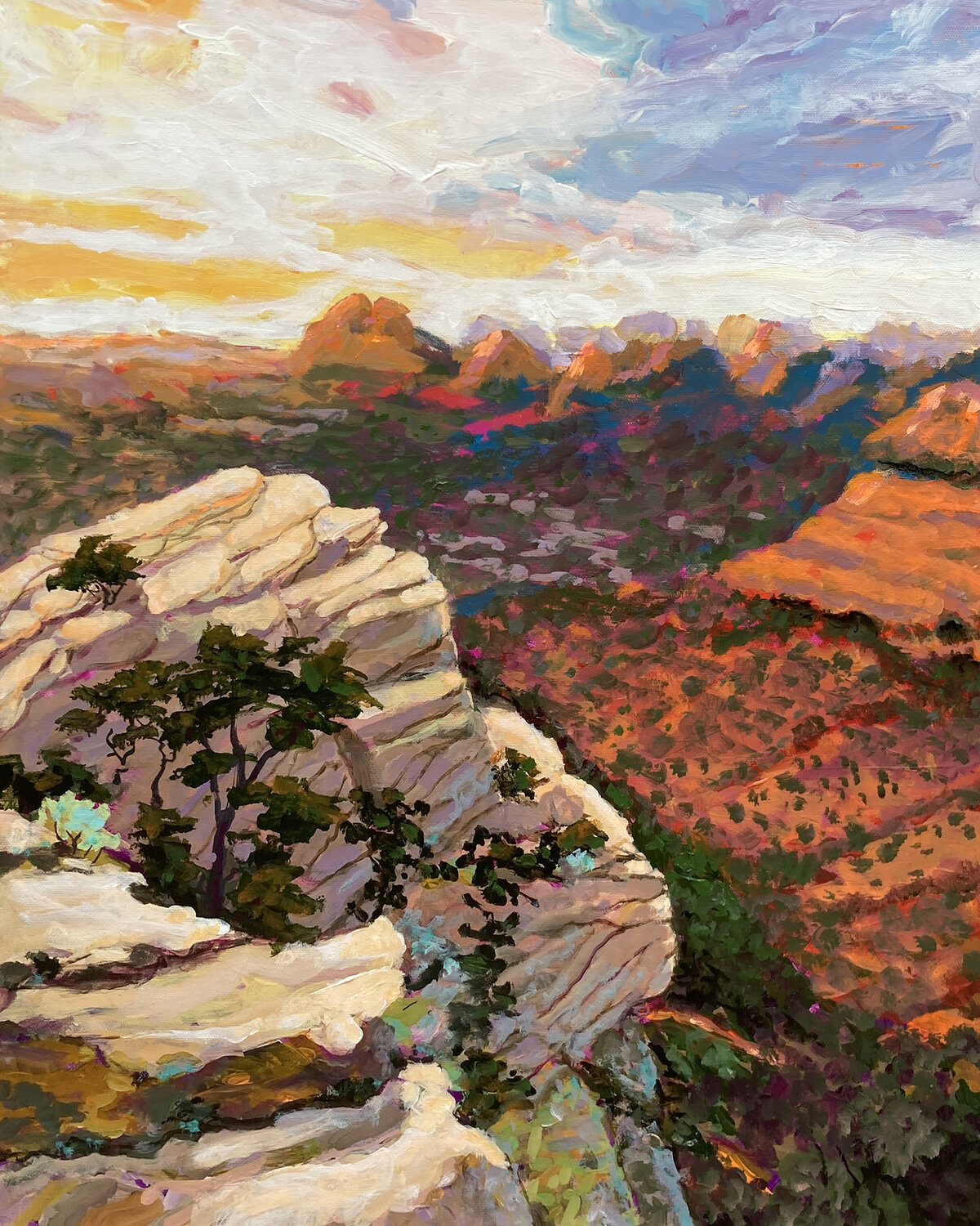 A View In Sedona Arizona von Charles Wallis (2020): Malerei Acryl auf ...