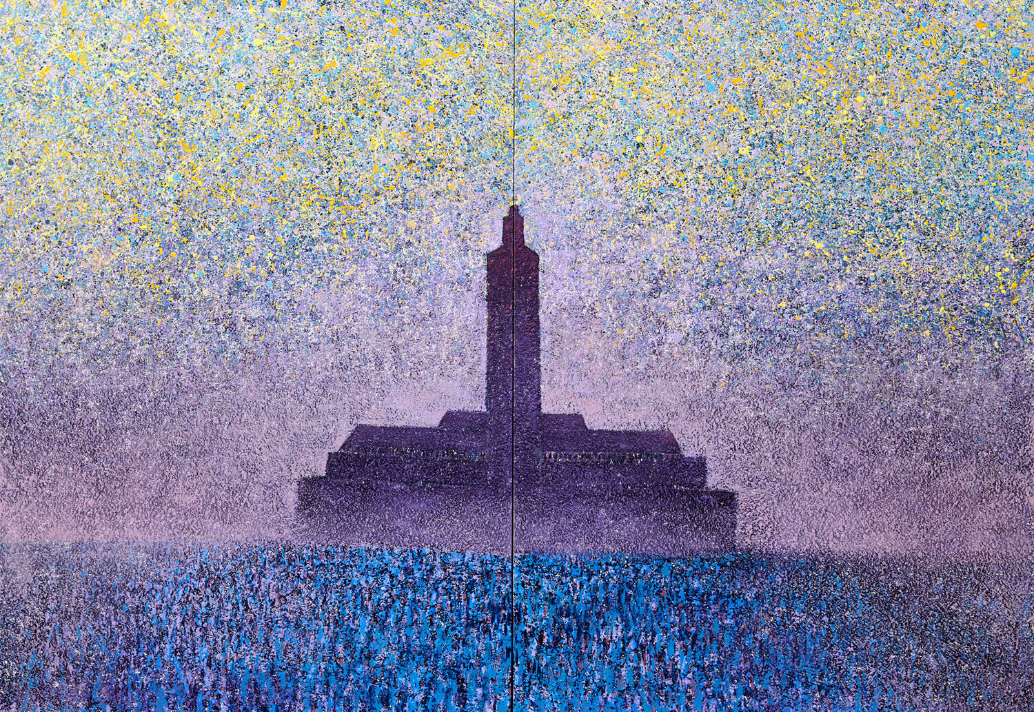 mosquée Hassan II by Rafika Azzaoui (2022) : Painting Acrylic on Canvas - Singulart