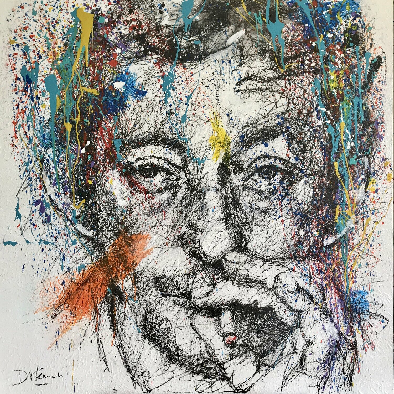 Gainsbourg by Nathalie D'Henaut (2019) : Painting Acrylic on Canvas ...