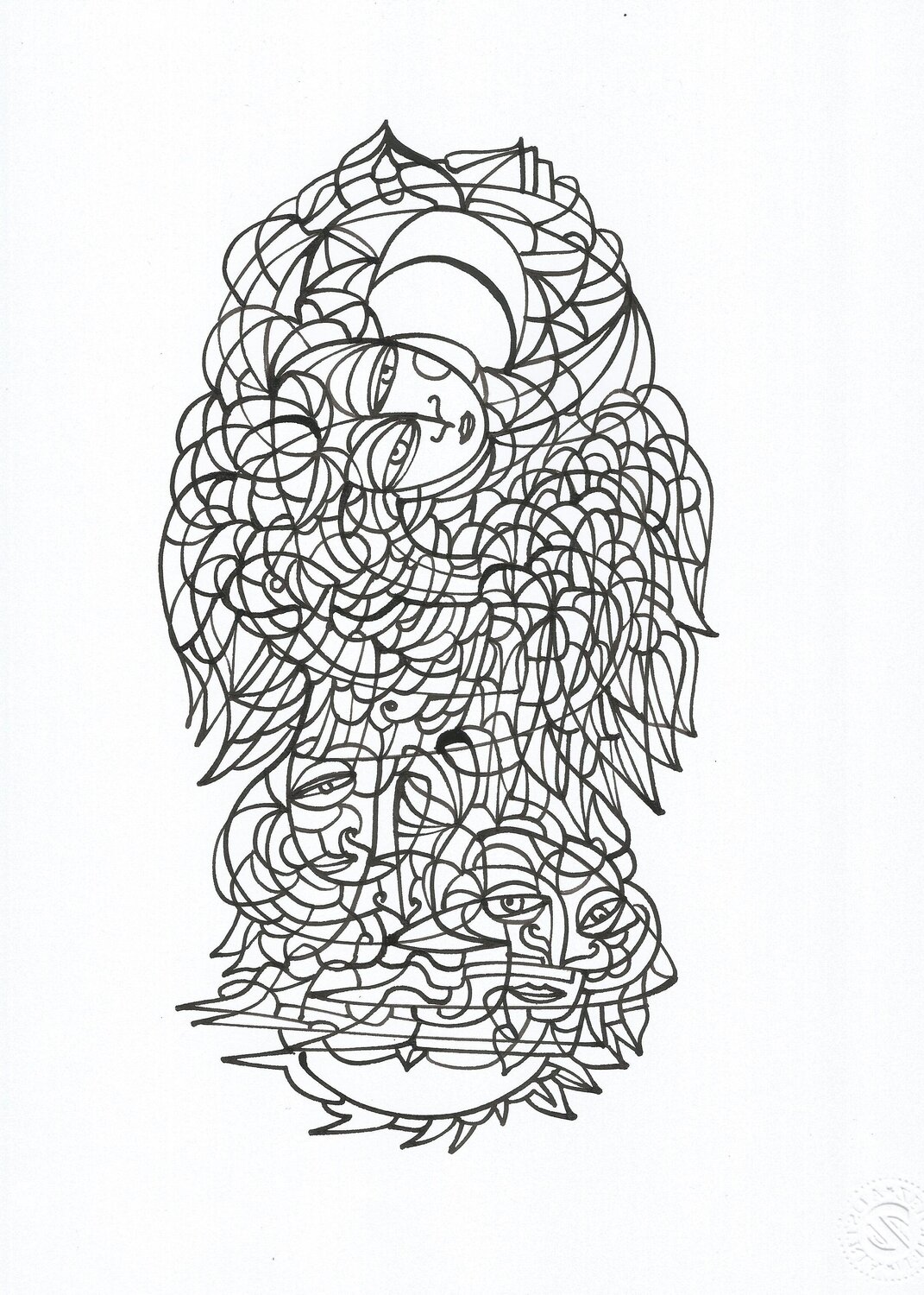 Bildmeditation 19 by Ira Repey (2026) : Drawing India Ink on Paper ...