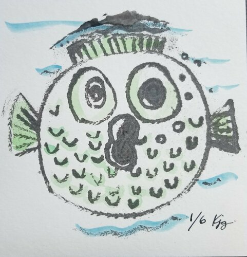 Fish 1 by Kelly Jean Gillow (2016) : Work on Paper Watercolor, India ...