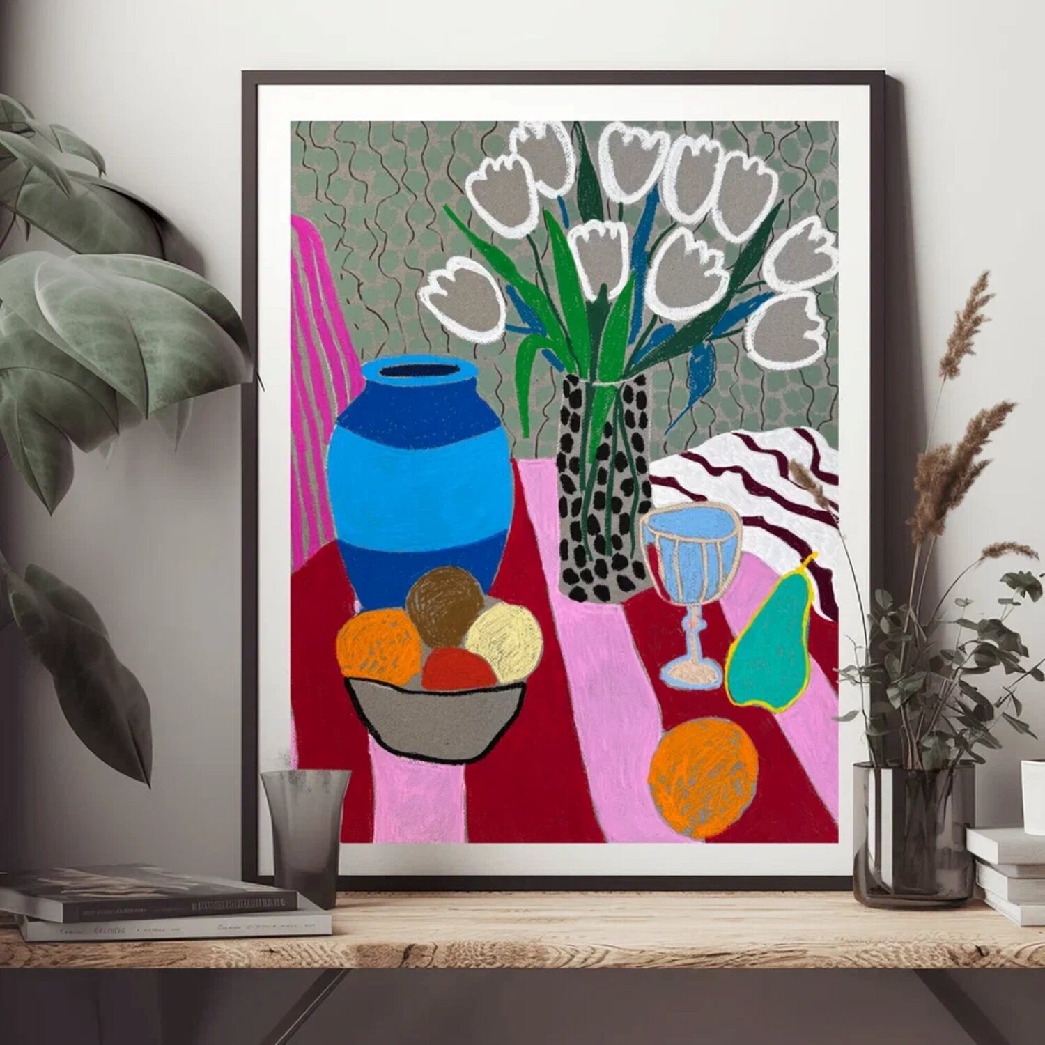 Tulips at the Quiet Table by Sasha Robinson (2026) : Work on Paper Oil ...