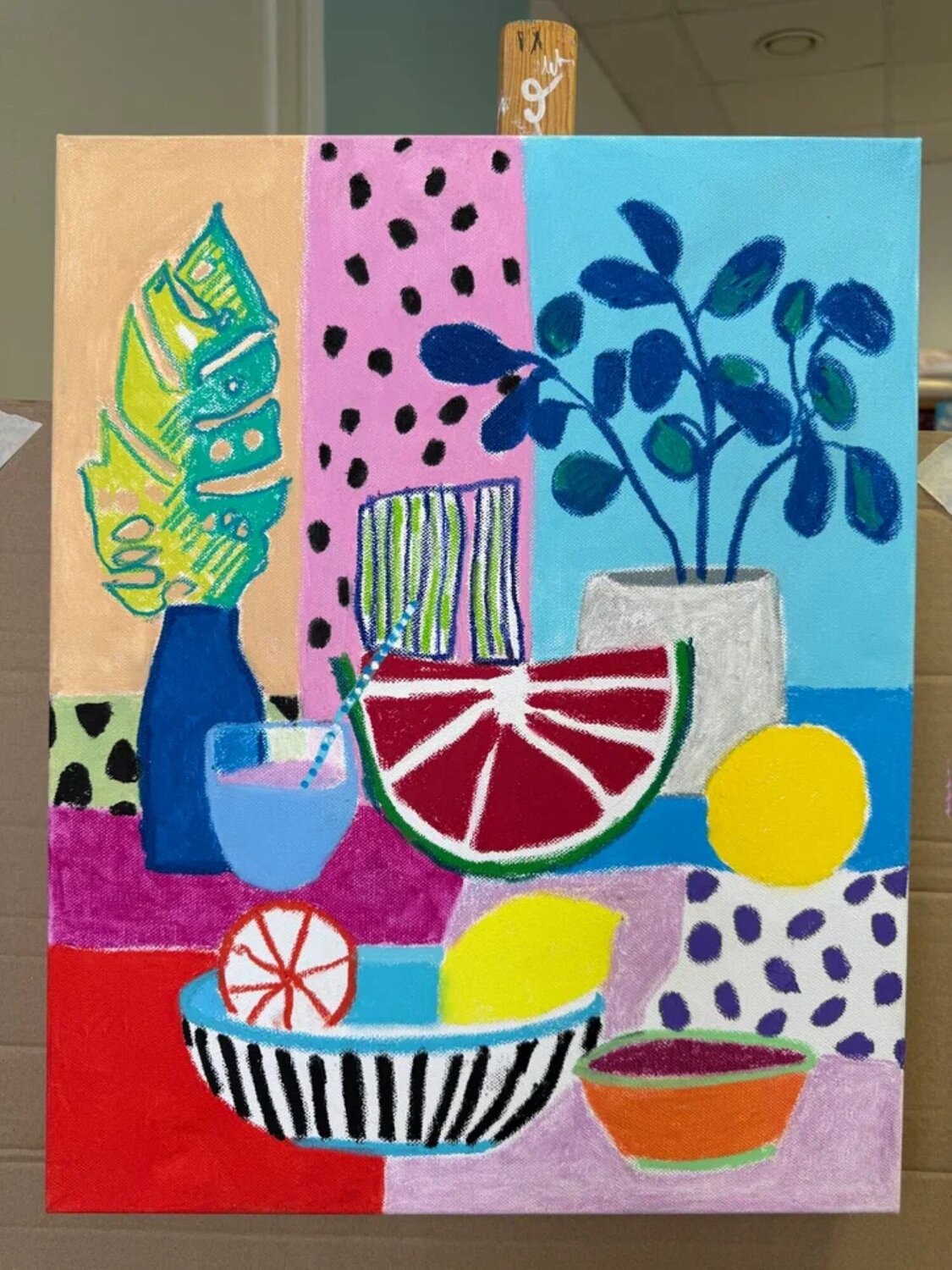 Dance of Fruits and Leaves by Sasha Robinson (2026) : Drawing Pastel on ...