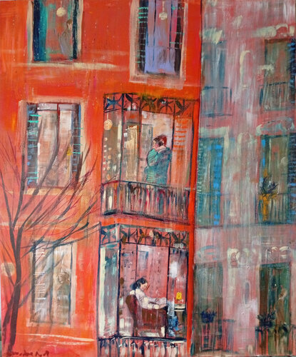 En las cristaleras de Chueca de Lourdes Ral (2025): Pintura Acrílico ...